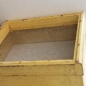 Wood Box Painted Yellow With Screen Bottom - Etsy
