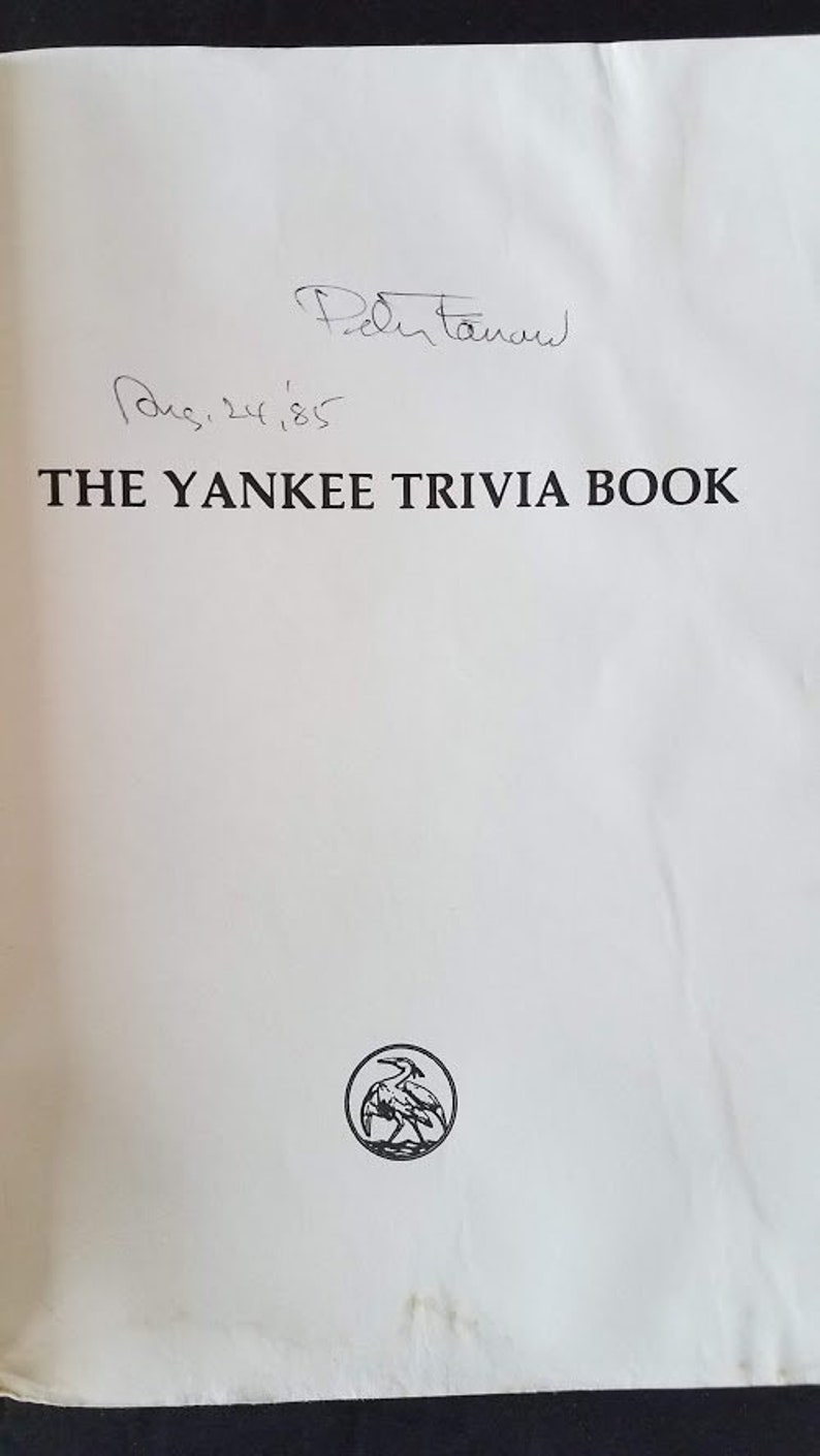 The Yankee Trivia Book Rescued From Oblivion by Peter Farrow - Etsy