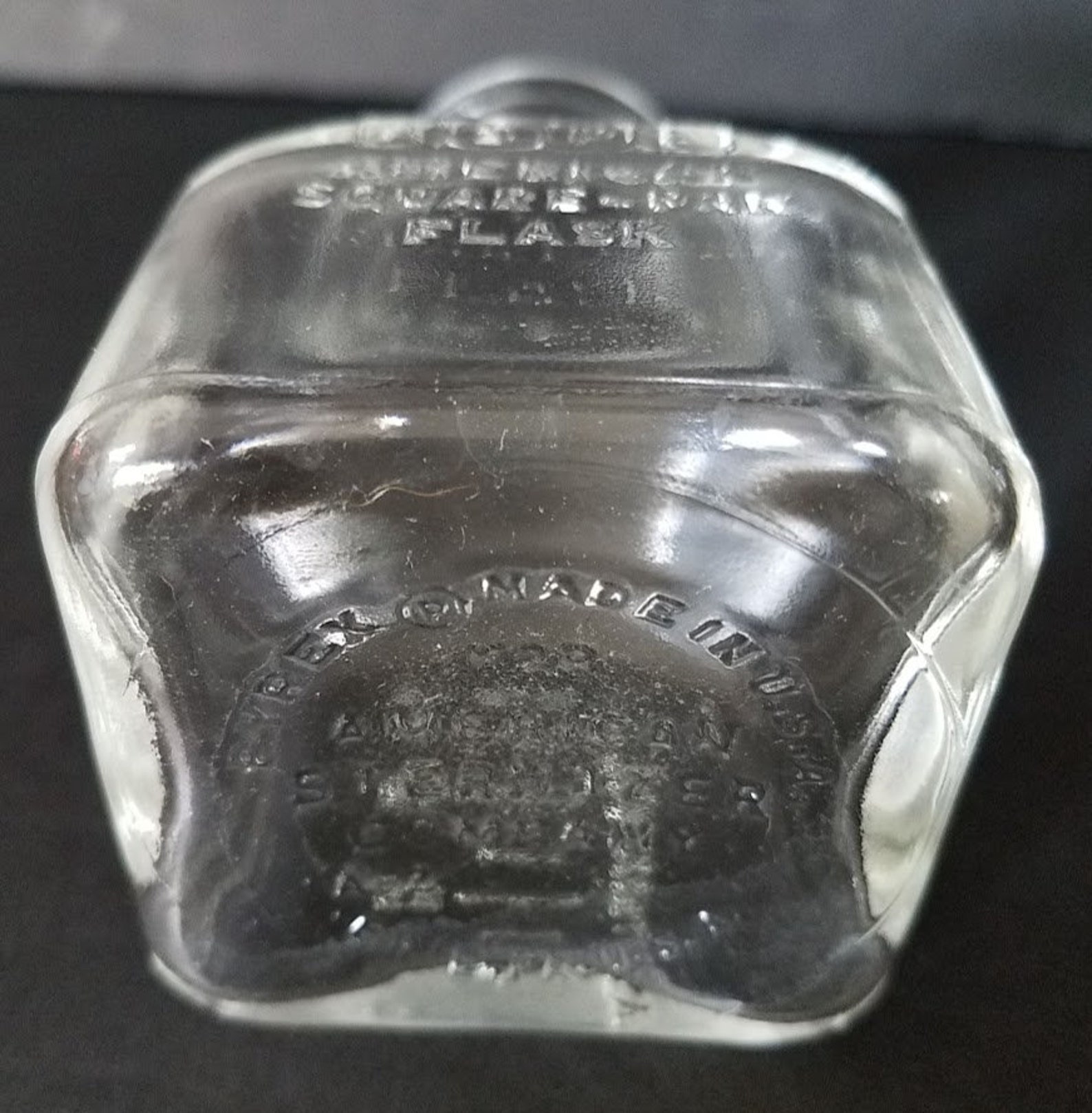 Vintage Pyrex Clear Glass IV Bottle ASPF American Square-pak Flask - Etsy