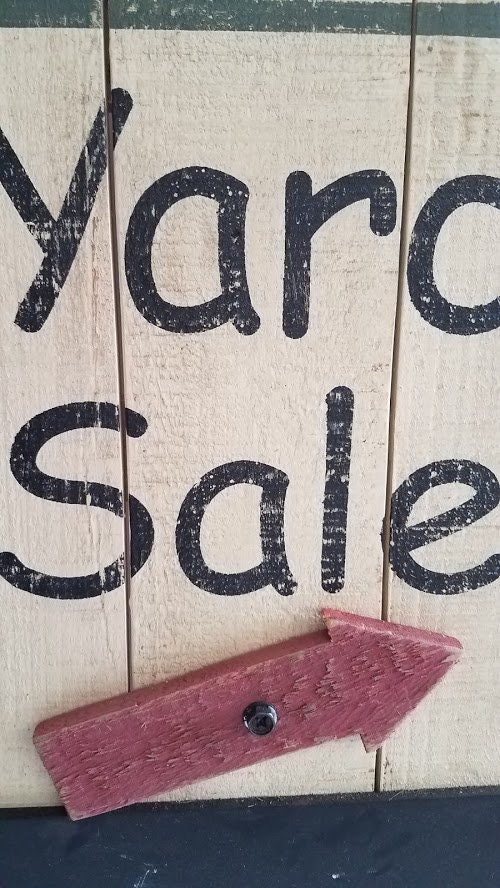 Yard Sale Wooden Sign With a Moving Arrow and Chalkboard to - Etsy