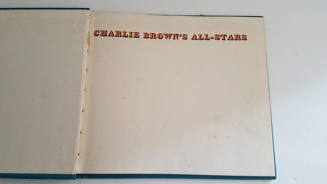 Vintage Charlie Brown's All-stars Book First Edition - Etsy