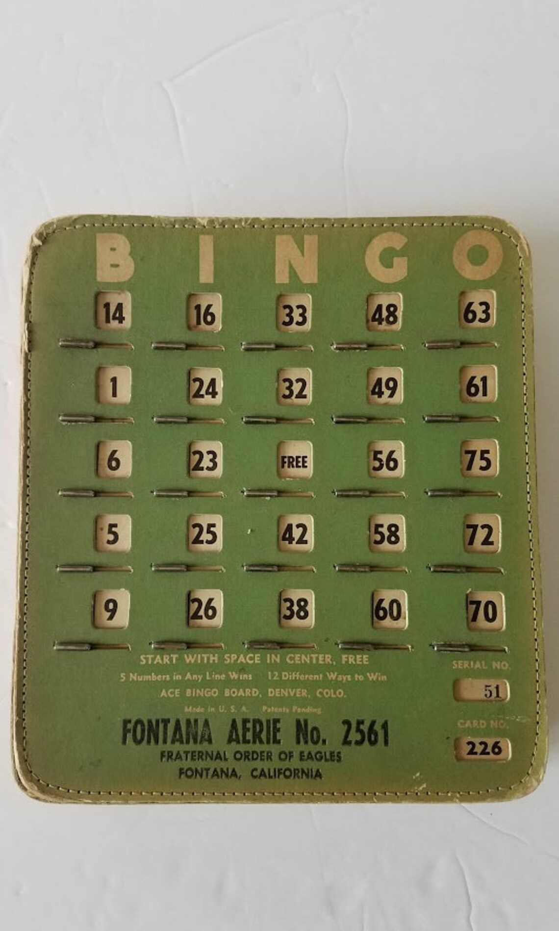 9 Vintage BINGO Boards / Cards With Sliding Numbers - Etsy