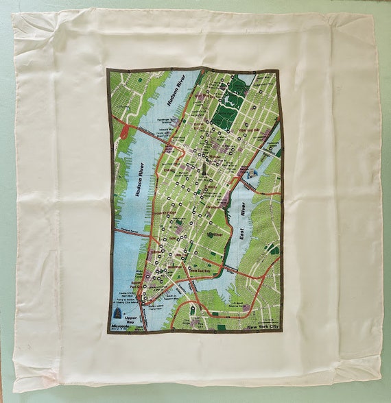Silk scarf map of - Gem