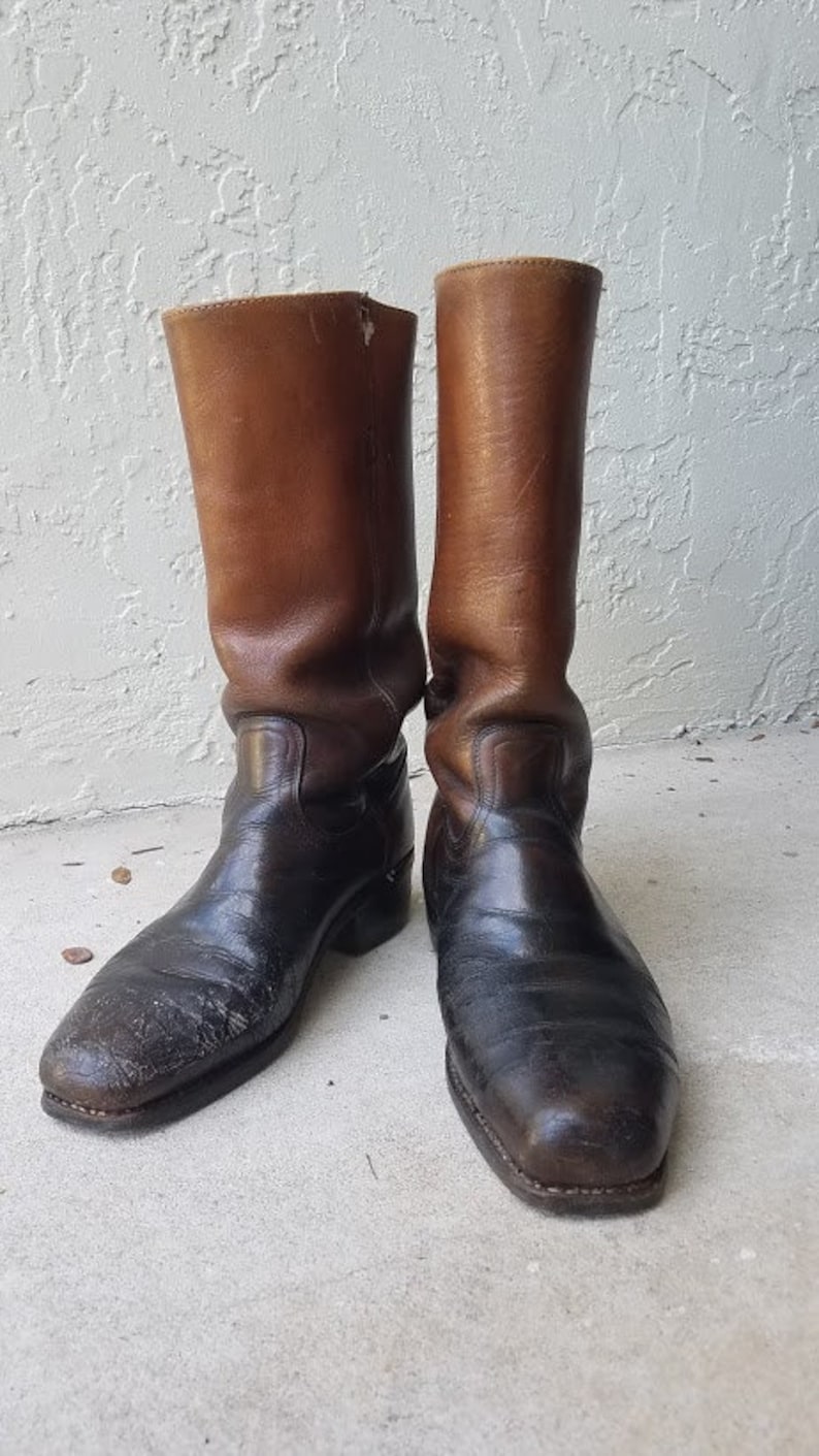 Vintage Leather Frye Boots - Etsy