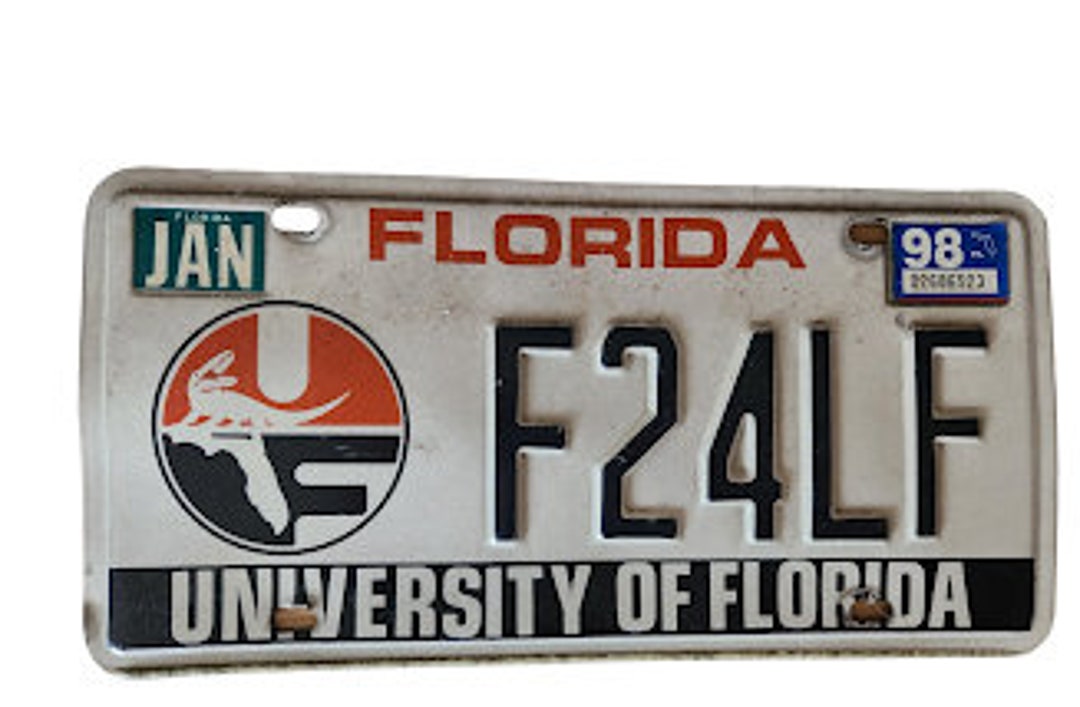 Vintage - University of Florida - State of Florida - License Plate - Etsy