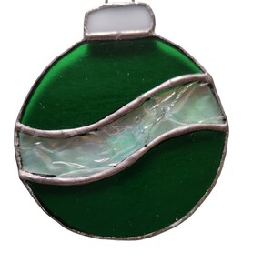 Handmade Stained Glass Round Ball Christmas Ornament - Etsy