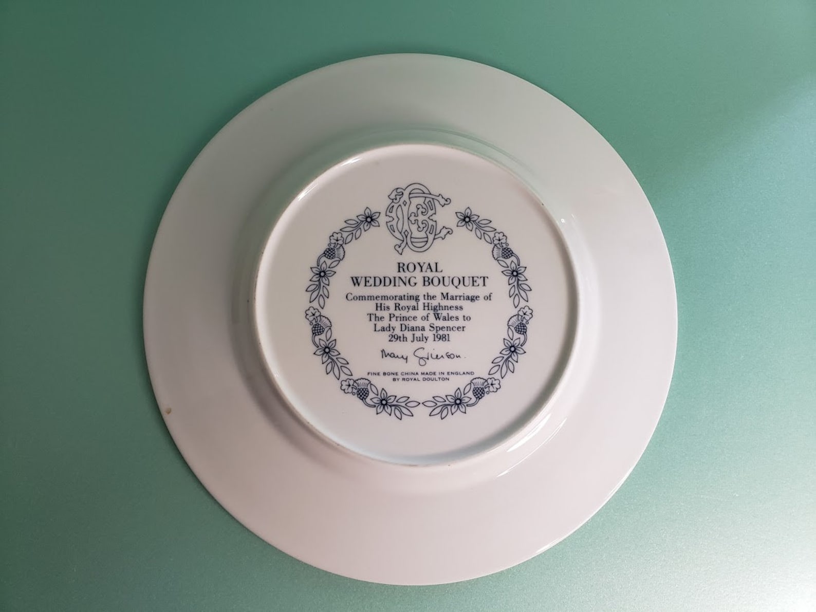 Vintage Plate - Royal Wedding Bouquet - by Royal Doulton - 29th July ...