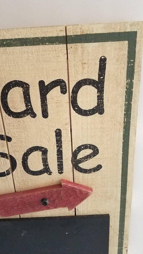 Yard Sale Wooden Sign With a Moving Arrow and Chalkboard to - Etsy