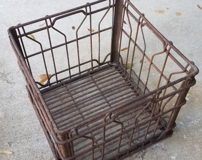 Vintage Rusty Metal Sealtest Dairy Crate - Etsy