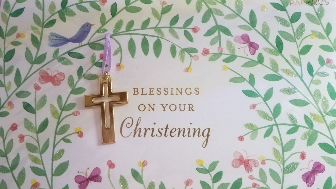 Blessings on Your Christening Card by Papyrus - Etsy