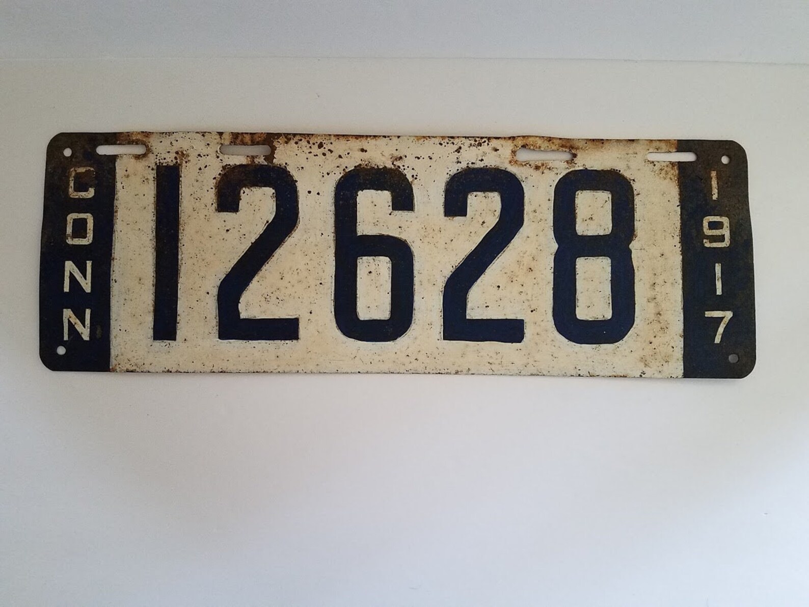 Antique 1917 Connecticut License Plate - Etsy