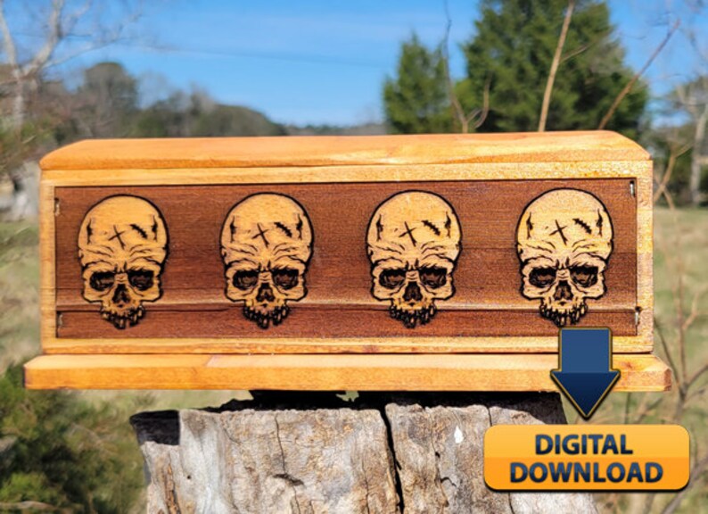 DIY Skull Trinket Box Laser Cutter Templates - Instant Download (ai ...