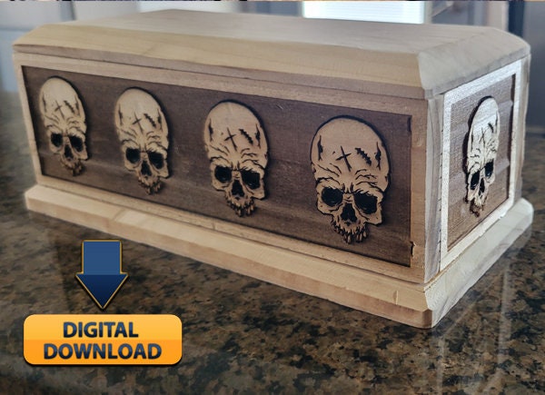 DIY Skull Trinket Box Laser Cutter Templates - Instant Download (ai ...