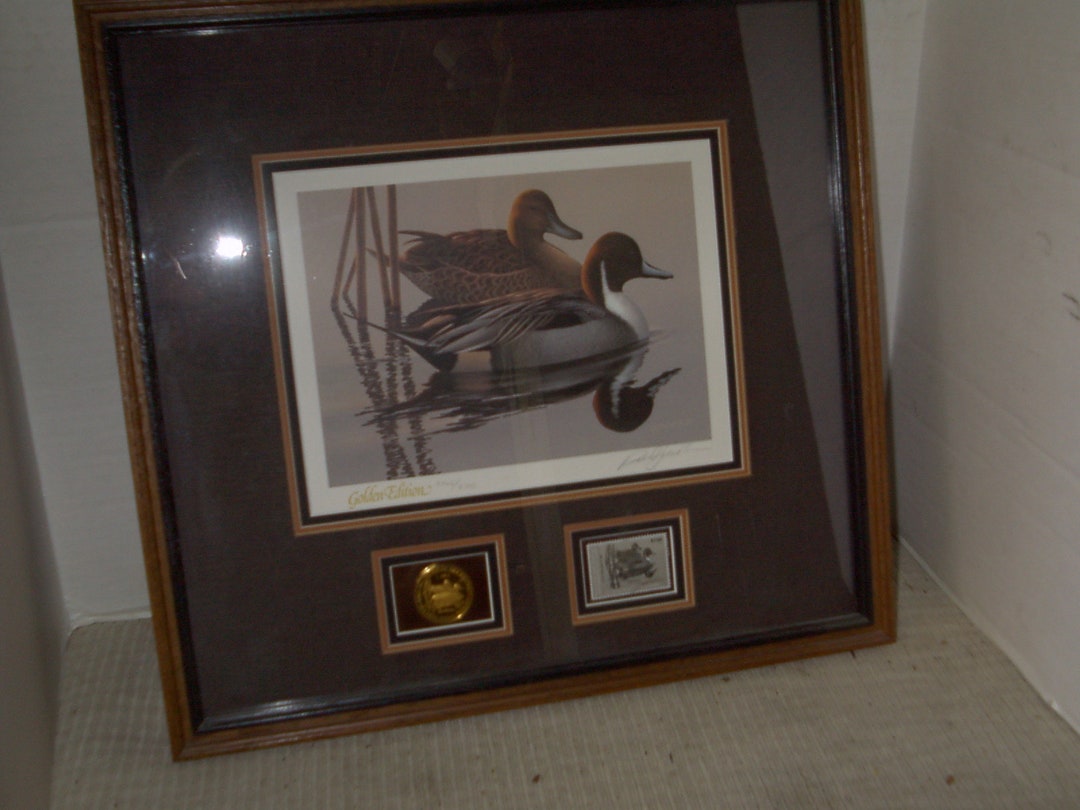 Framed Duck Print With Stamp 2 - Etsy