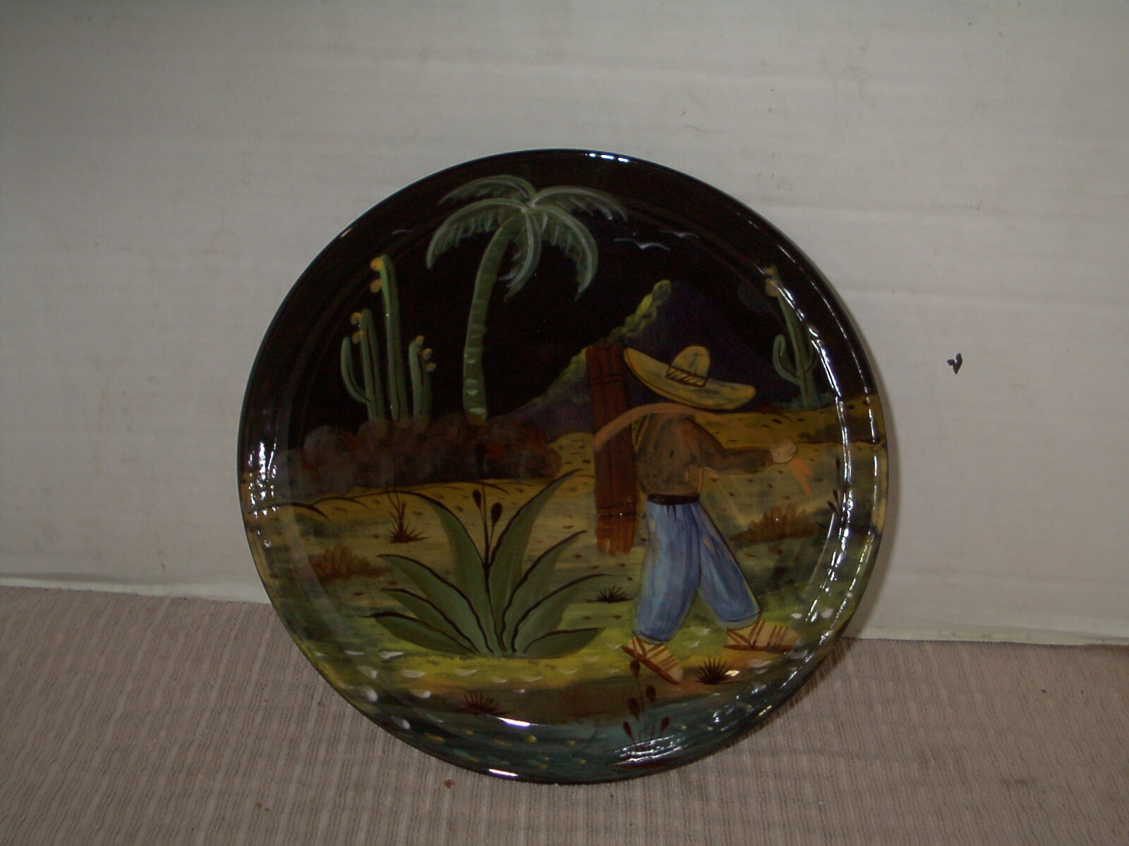RARE Bauer Hand Painted Mexican Theme Plate - Etsy
