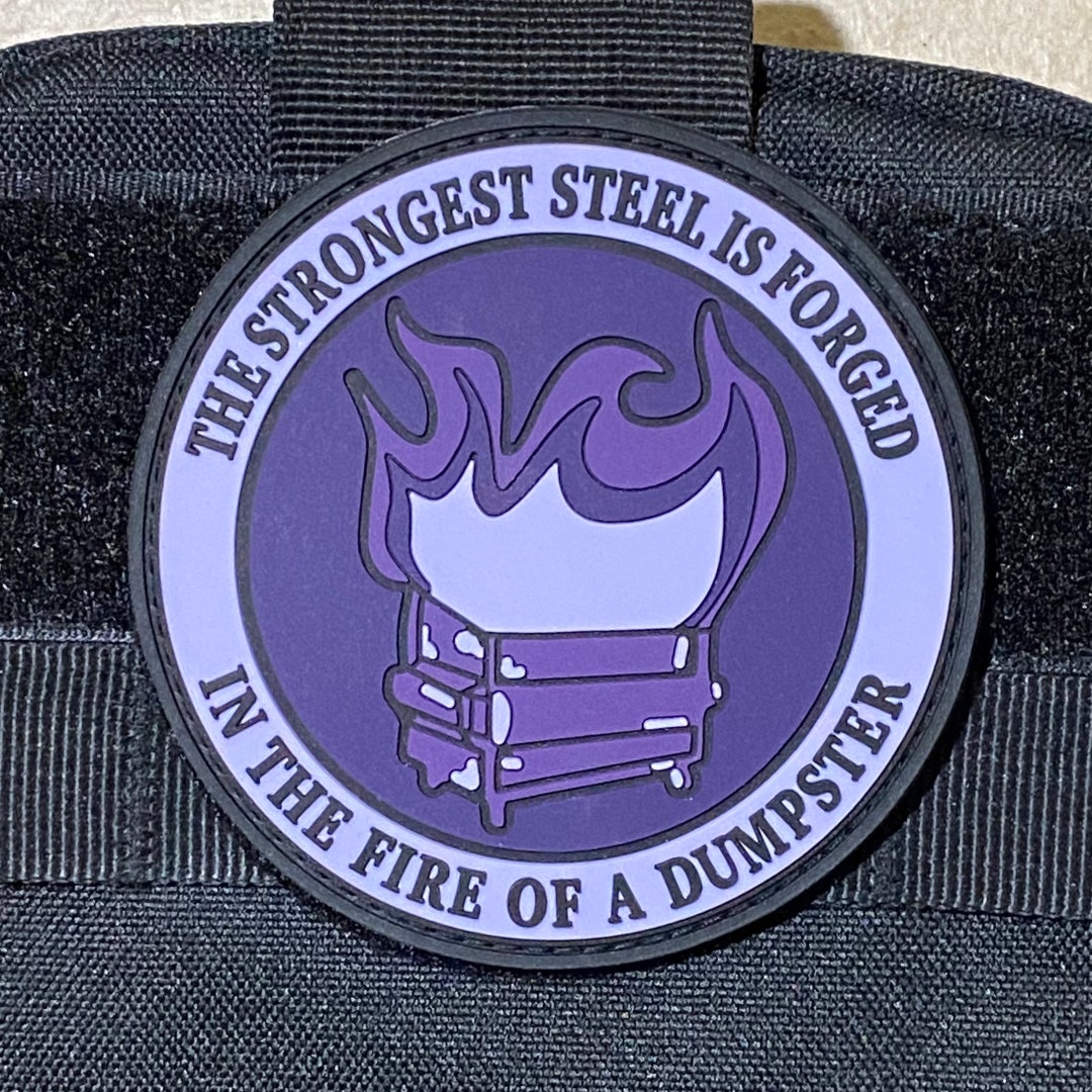 Dumpster Fire Morale Patch | Navy | PVC Hook and Loop Patch - Etsy