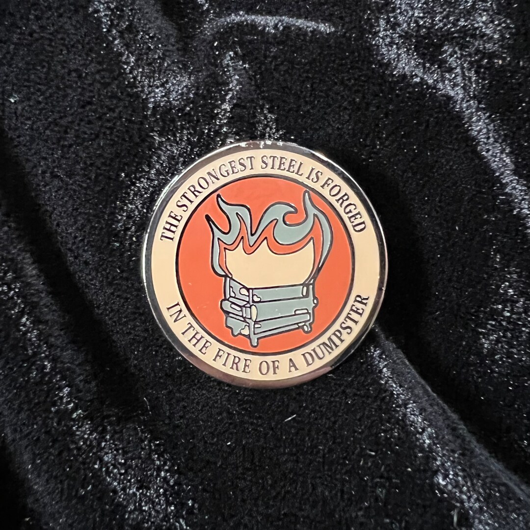 Dumpster Fire Pin - Etsy