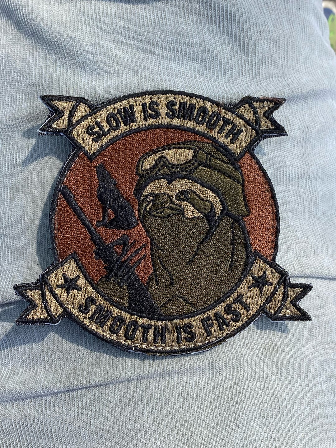 Slow is Smooth Embroidered Morale Patch - Etsy