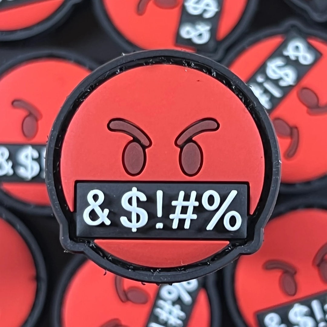 Angry Face Emoji Morale Patch | 3D PVC Ranger Eye | Mini Morale Patch ...