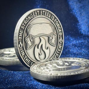 Dumpster Fire Challenge Coin | Customizable | Ft. Antique Silver ...