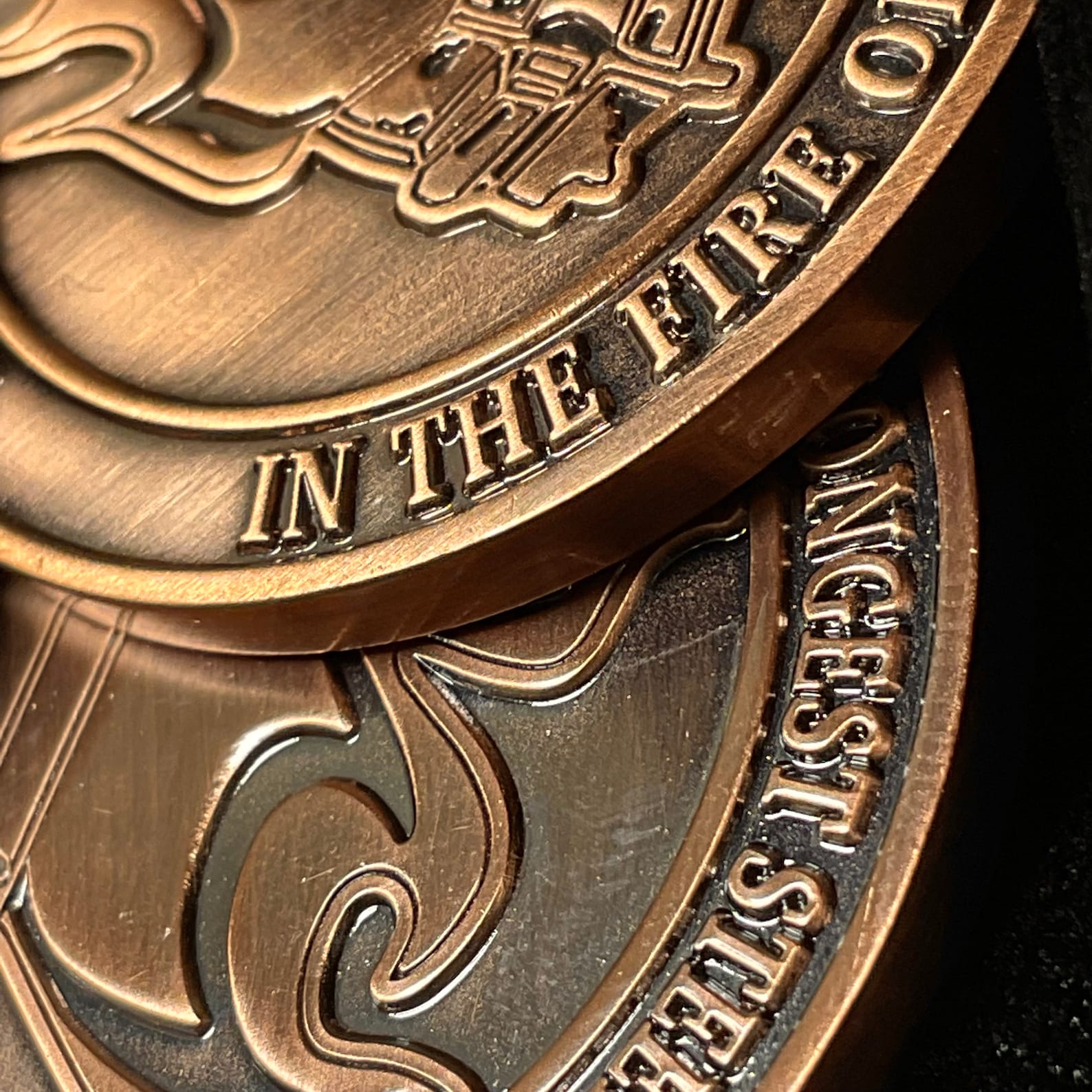 Dumpster Fire Challenge Coin | Antique Copper - Etsy