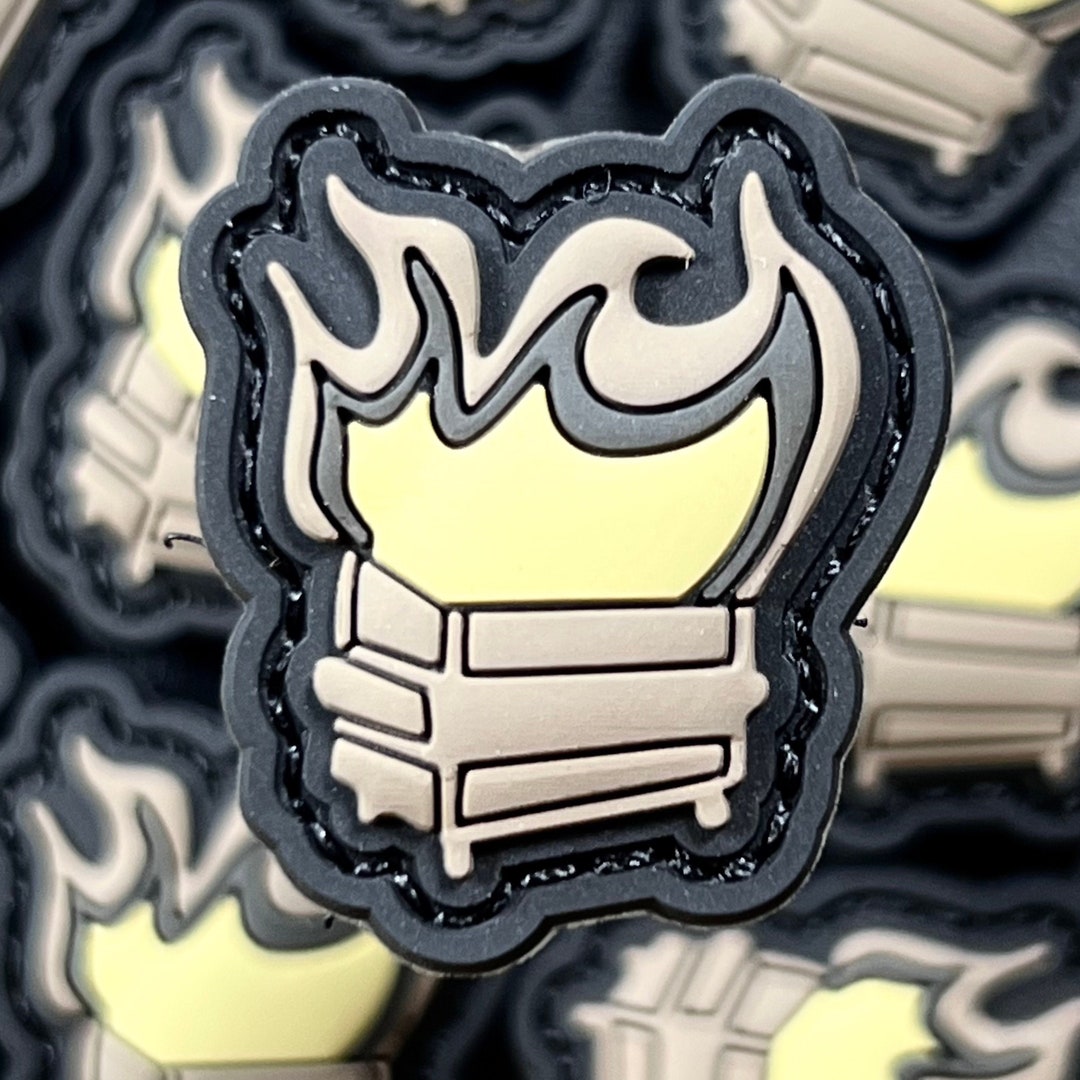 Mini Dumpster Fire Patch | 3D PVC Ranger Eye | Sand | Mini Morale Patch ...