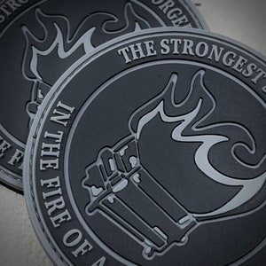 PVC Dumpster Fire Morale Patch | Dark Mode - Etsy