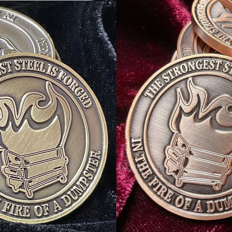 Dumpster Fire Challenge Coin - Etsy