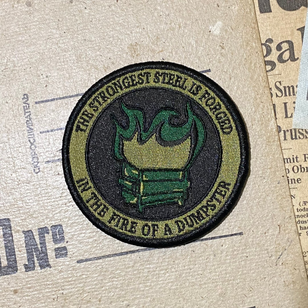 Dumpster Fire Morale Patch- Army Green - Etsy
