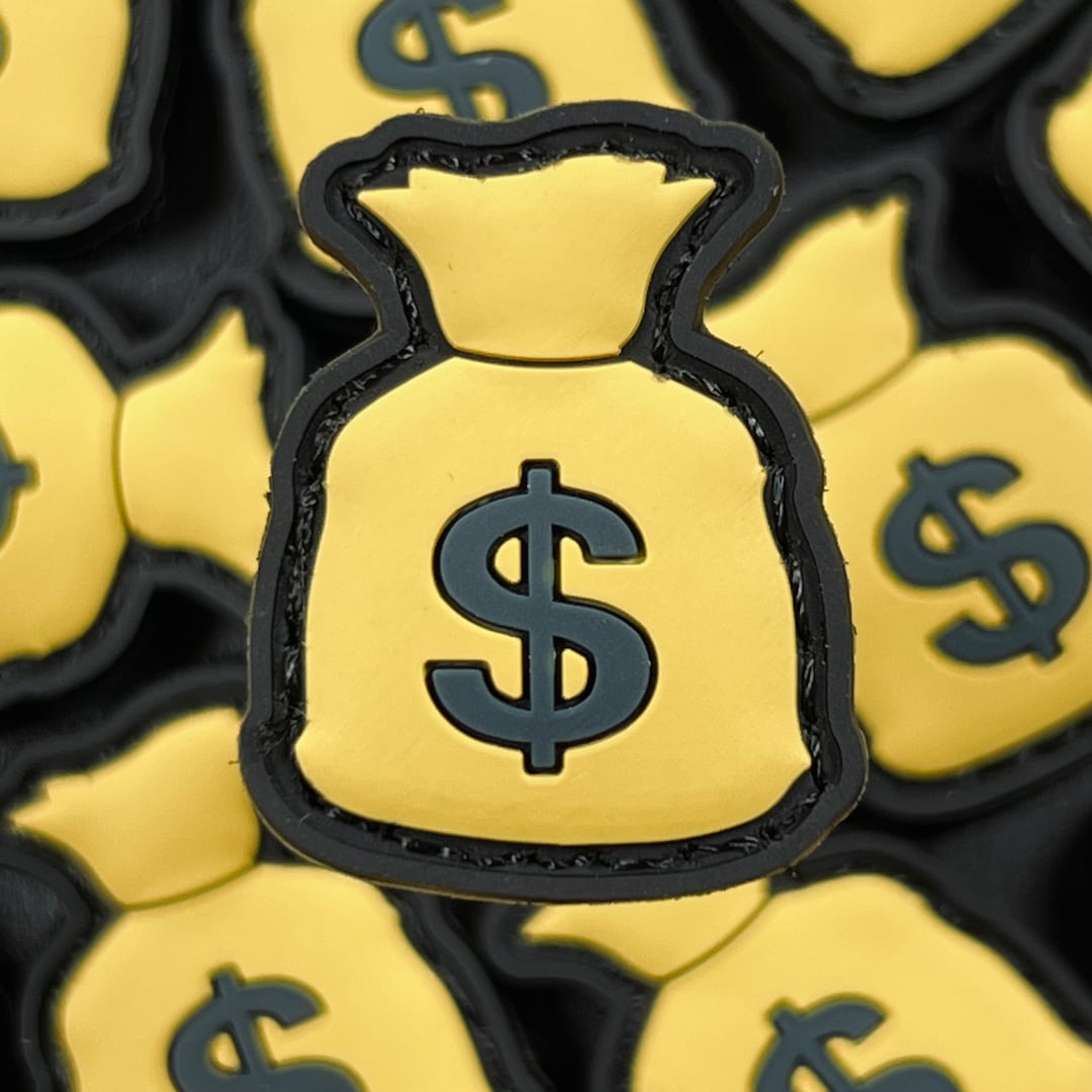 Money Bag Emoji Patch | 3D PVC Ranger Eye | Mini Morale Patch Accessory ...