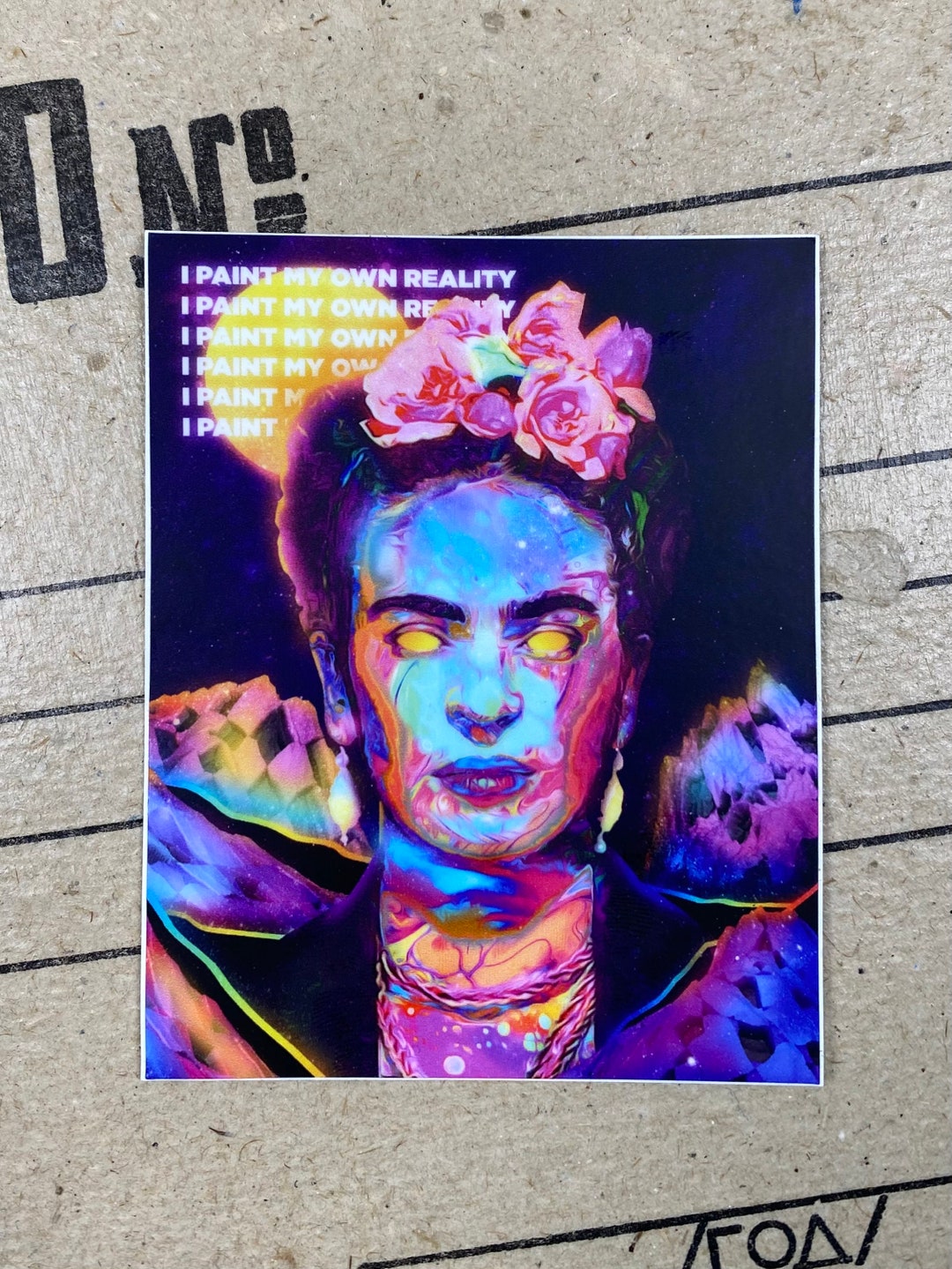 Frida Kahlo Sticker | ‘I Paint My Own Reality’ Vinyl Sticker - Etsy
