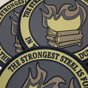 Dumpster Fire Morale Patch | Sand | PVC Hook and Loop Patch - Etsy