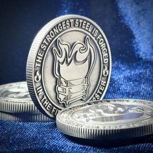 Dumpster Fire Challenge Coin | Customizable | Ft. Antique Silver ...