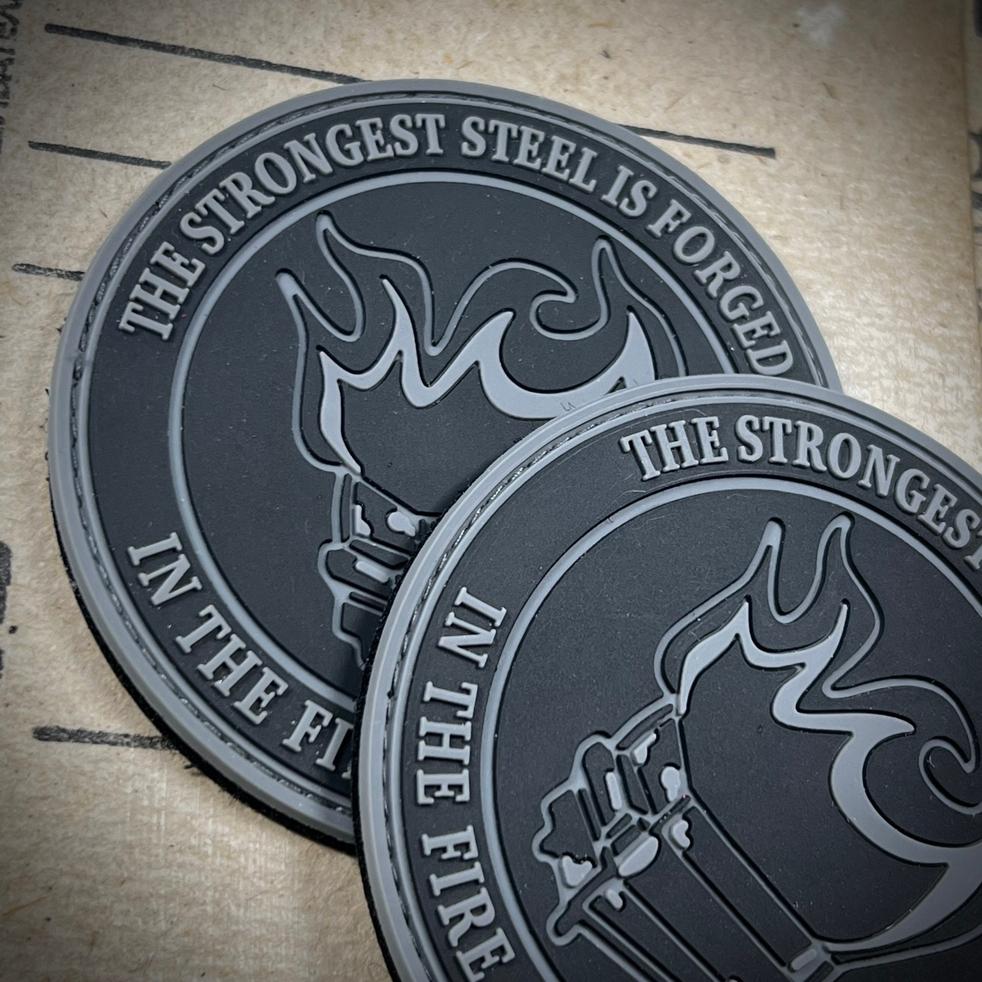 PVC Dumpster Fire Morale Patch | Dark Mode — The Fine Art Revolution