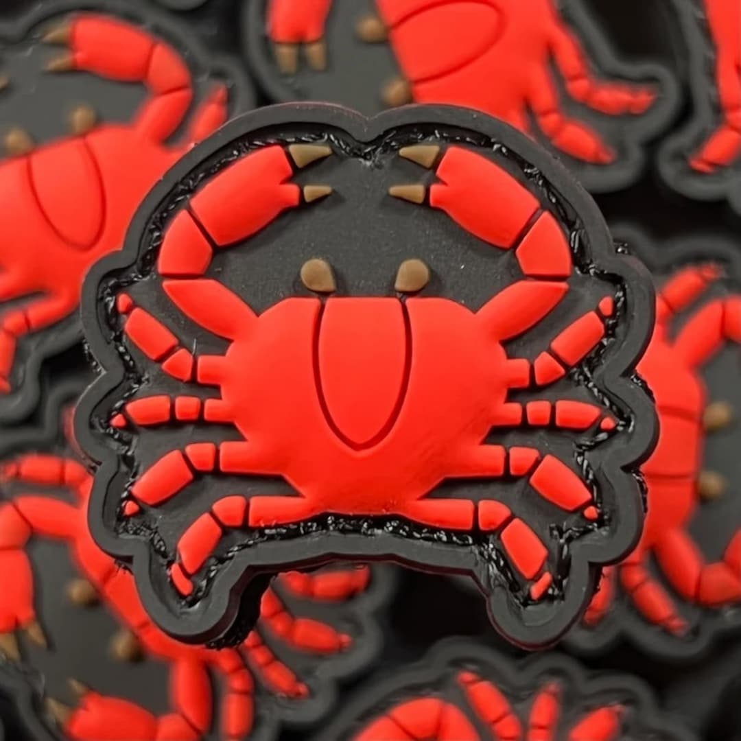 Crab Emoji Morale Patch | 3D PVC Ranger Eye | Mini Morale Patch ...