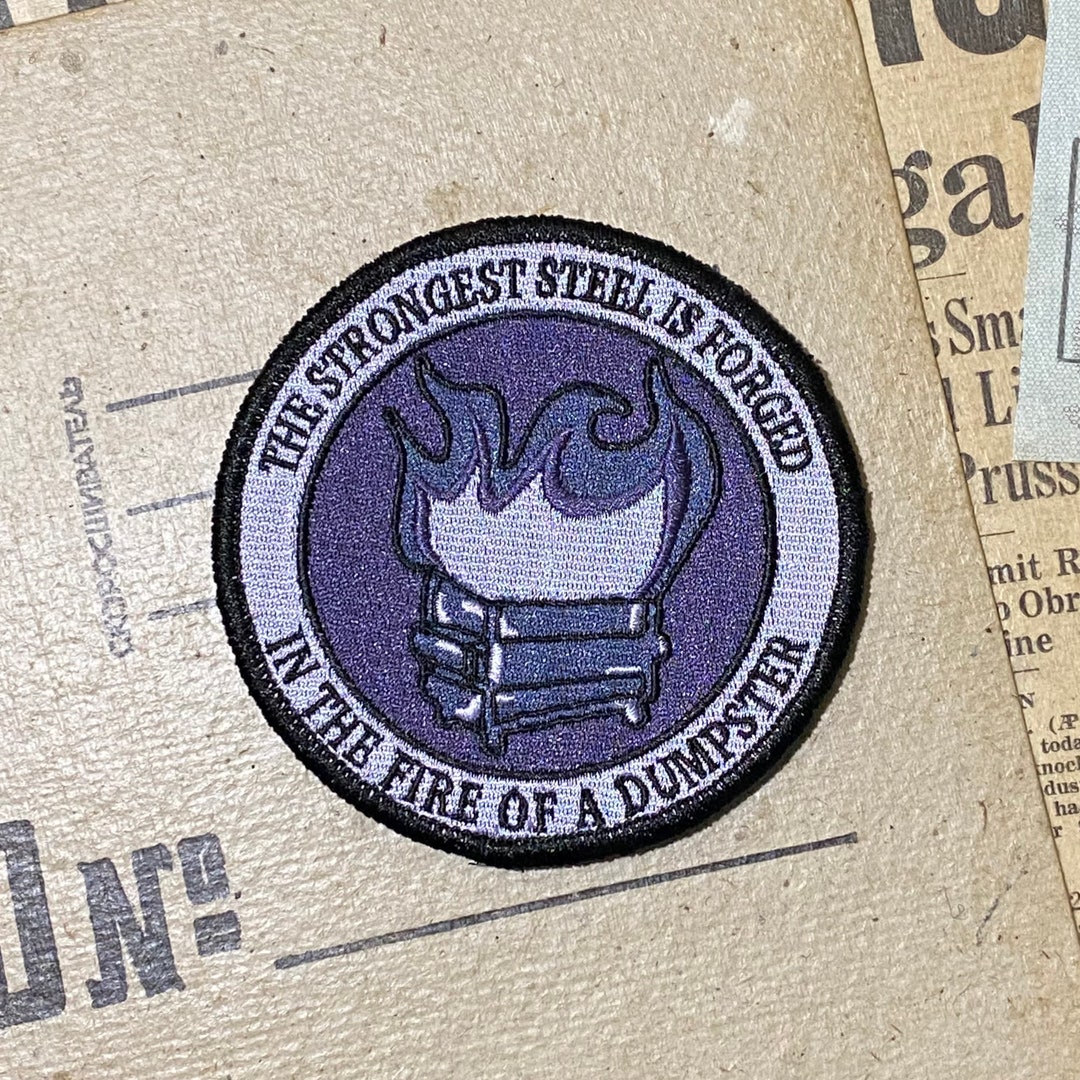 Dumpster Fire Morale Patch | Navy - Etsy