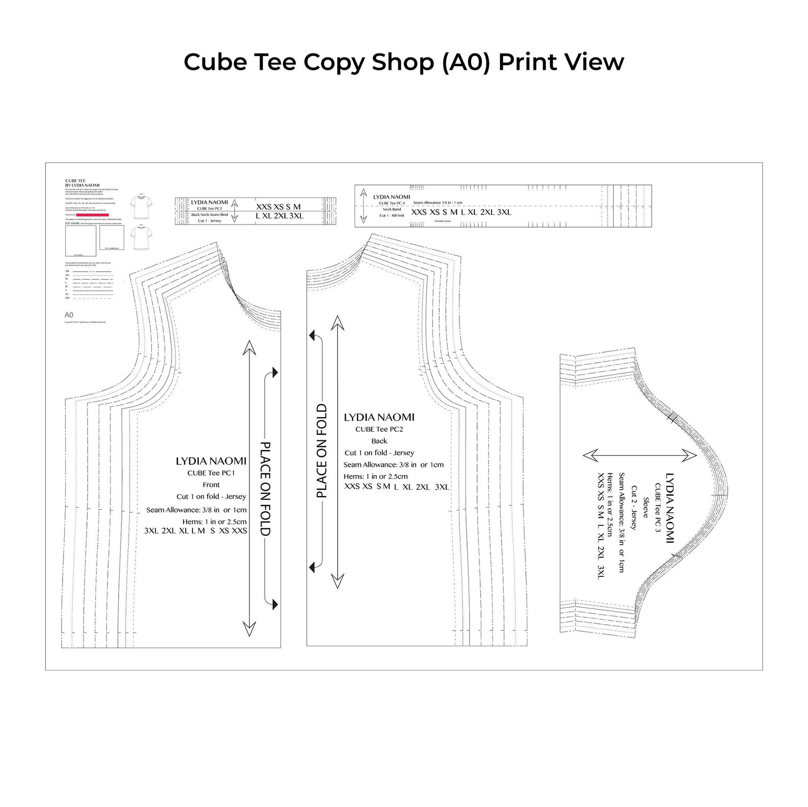 T-shirt Sewing Pattern CUBE TEE Perfect Boxy T-shirt - Etsy