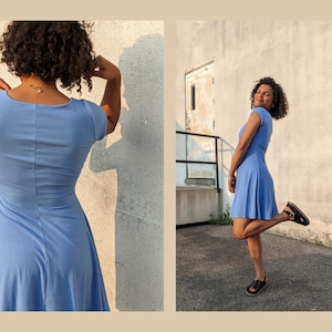 Square Neck Cap Sleeve Dress Pattern | Lulu Frock - Etsy