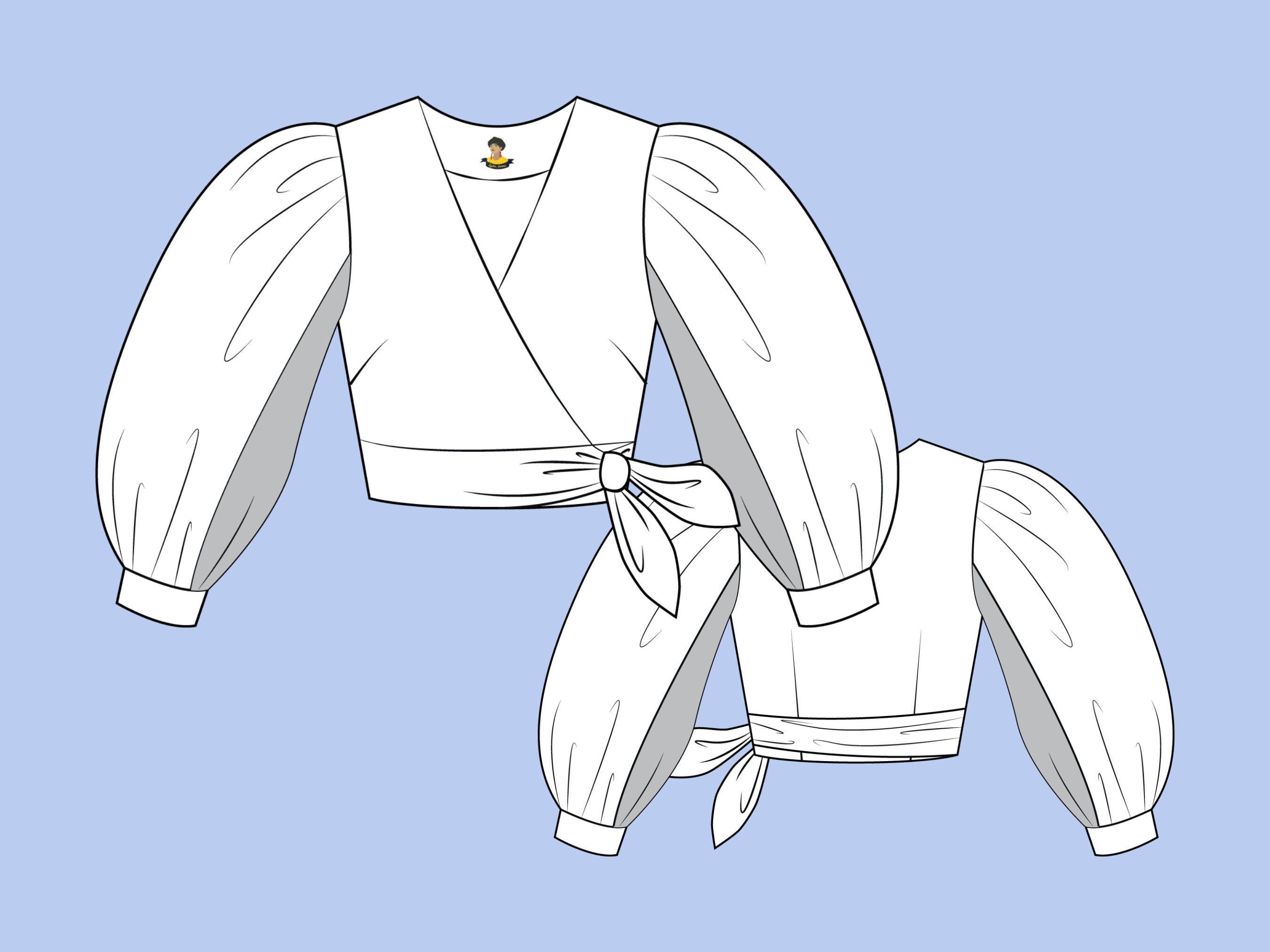 Anne Wrap Blouse PDF PATTERN — LYDIA NAOMI