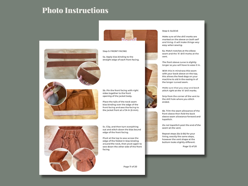 Betsy Utility Jacket Pattern XXS-XL With Youtube Sewing - Etsy