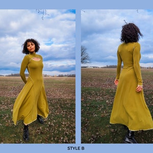 Flowy Sweater Dress - Celeste Frock Digital Sewing Pattern - Etsy