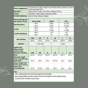 Betsy Utility Jacket Pattern XXS-XL With Youtube Sewing - Etsy