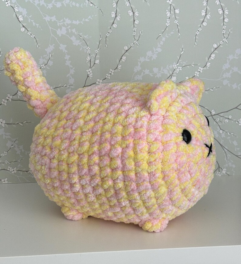 BIG Crochet Loaf Cat - (pink Lemonade Color) - Etsy