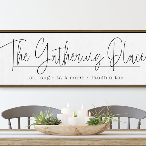 The Gathering Place Modern Farmhouse for Dining Room or - Etsy