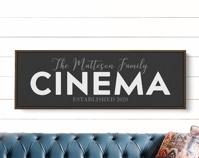 Theater Room Sign | Custom Cinema Sign | Personalized Theater Decor ...