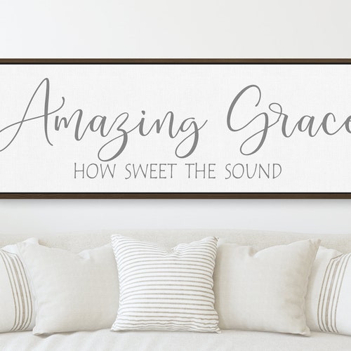 Amazing Grace How Sweet the Sound Sign | Etsy