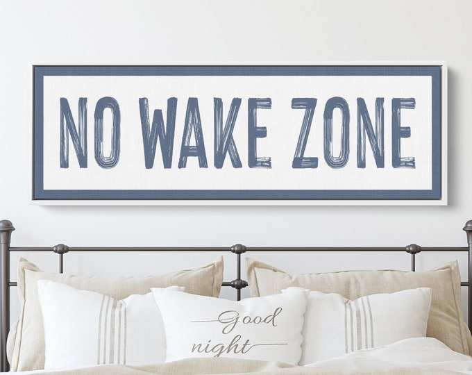 No Wake Zone Sign | Sign Above Bed for Lake House | Nursery Decor ...