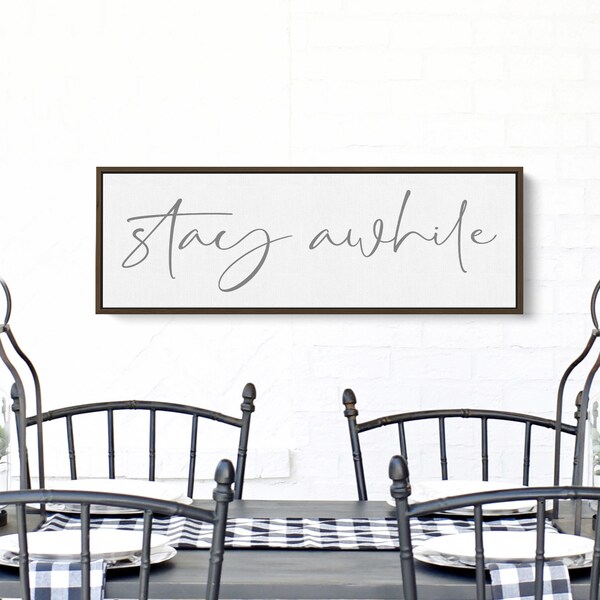 Stay Awhile Canvas - Etsy