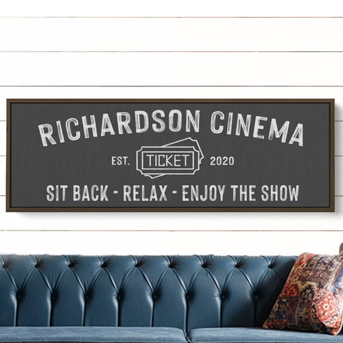 Personalized Theater Room Sign Theater Decor With Last Name | Etsy Personalized Theater Room Sign Theater Decor With Last Name | Etsy