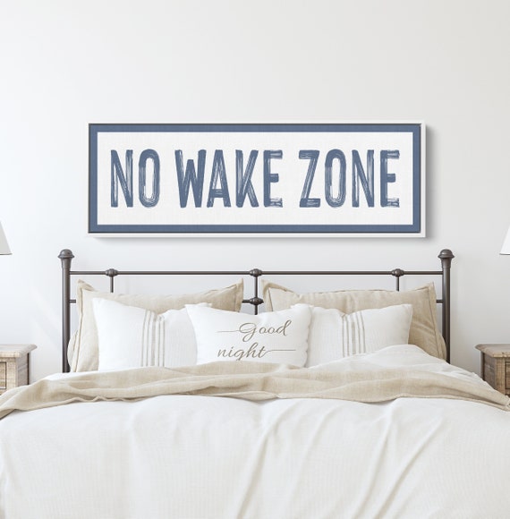 No Wake Zone Sign Sign Above Bed for Lake House Nursery - Etsy